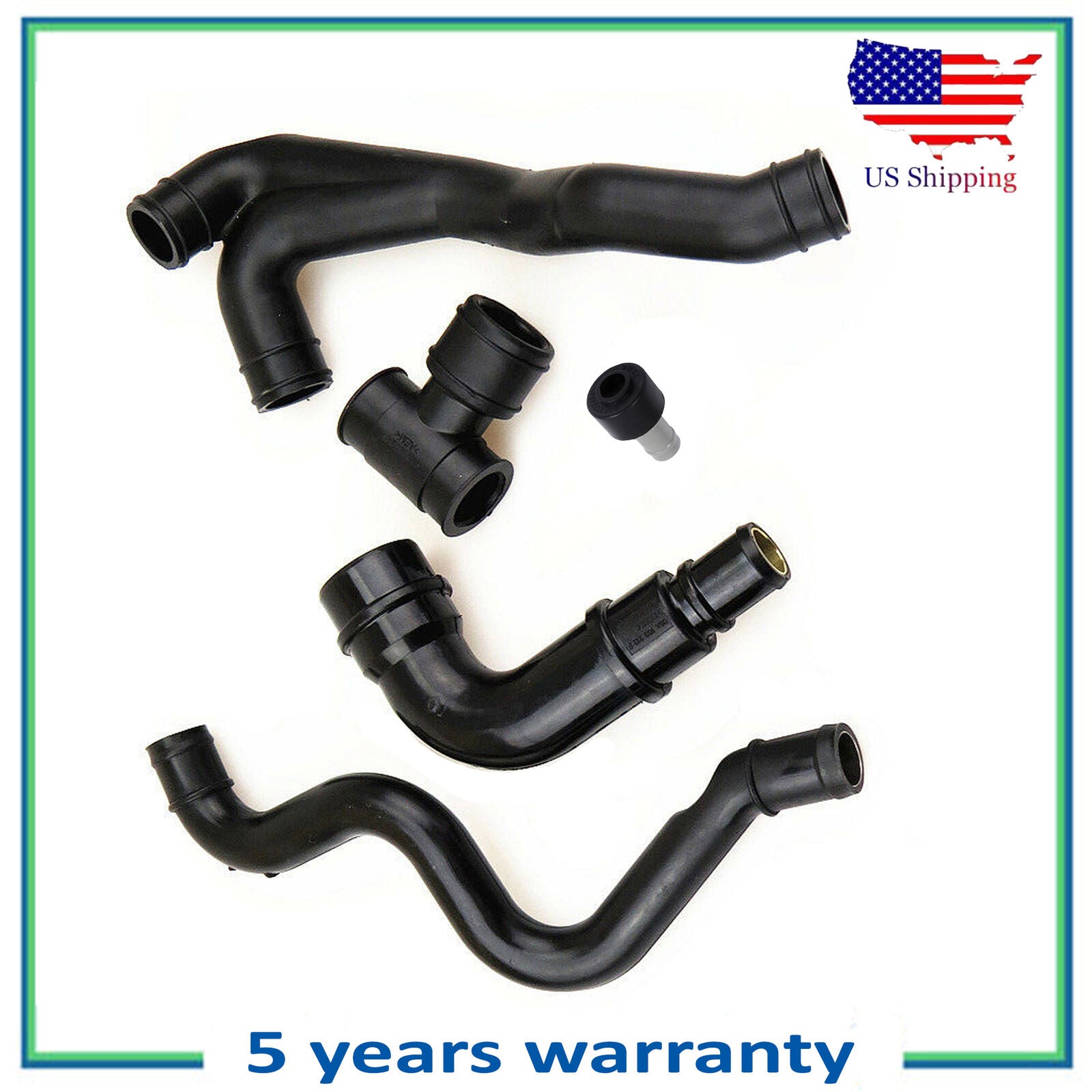Set 5PCS Engine Crankcase Breather Hose Pipe For New Audi TT VW Golf J ...