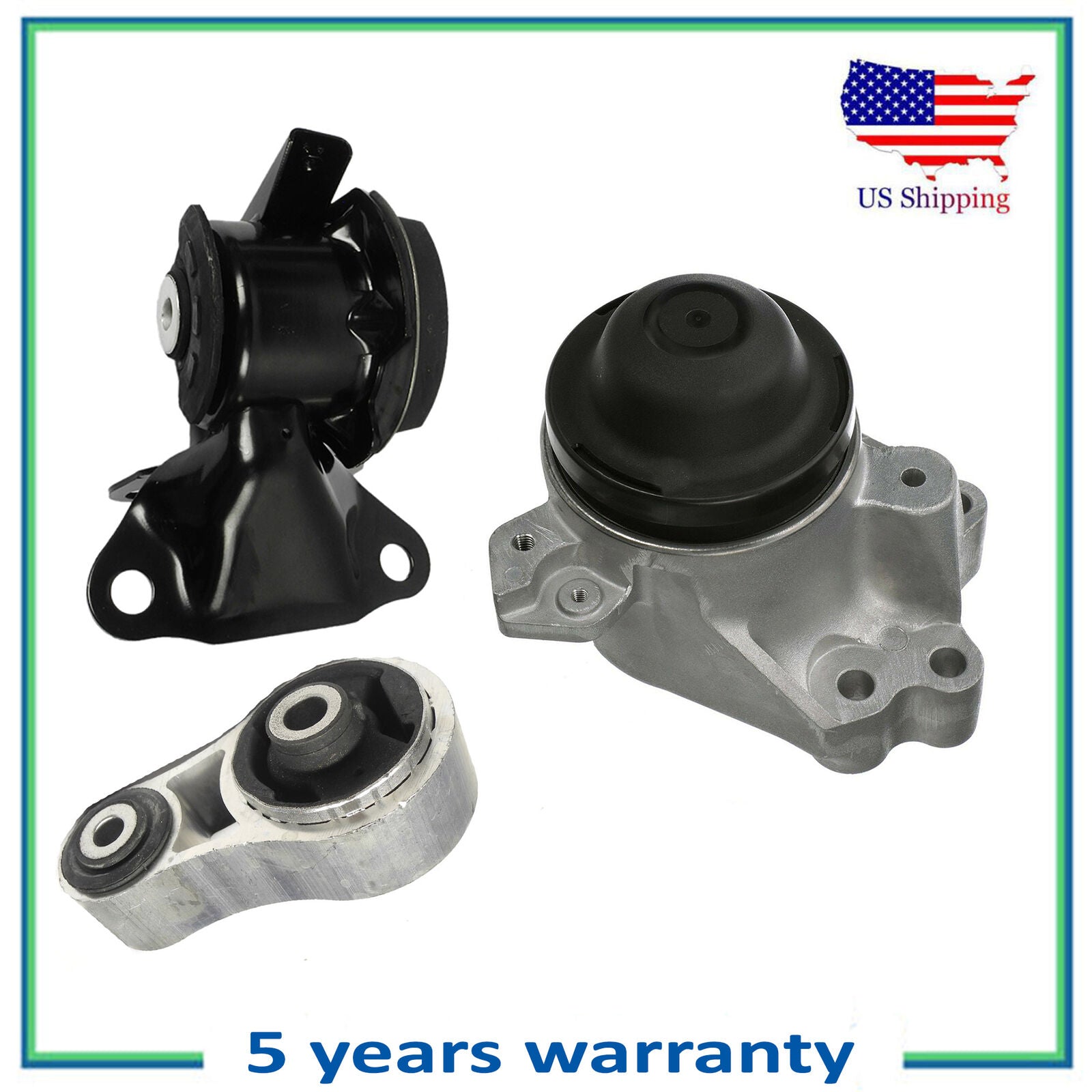 Front Engine Motor & Rear Torque Strut Mount 3PCS. 2010-2012 For Mazda ...