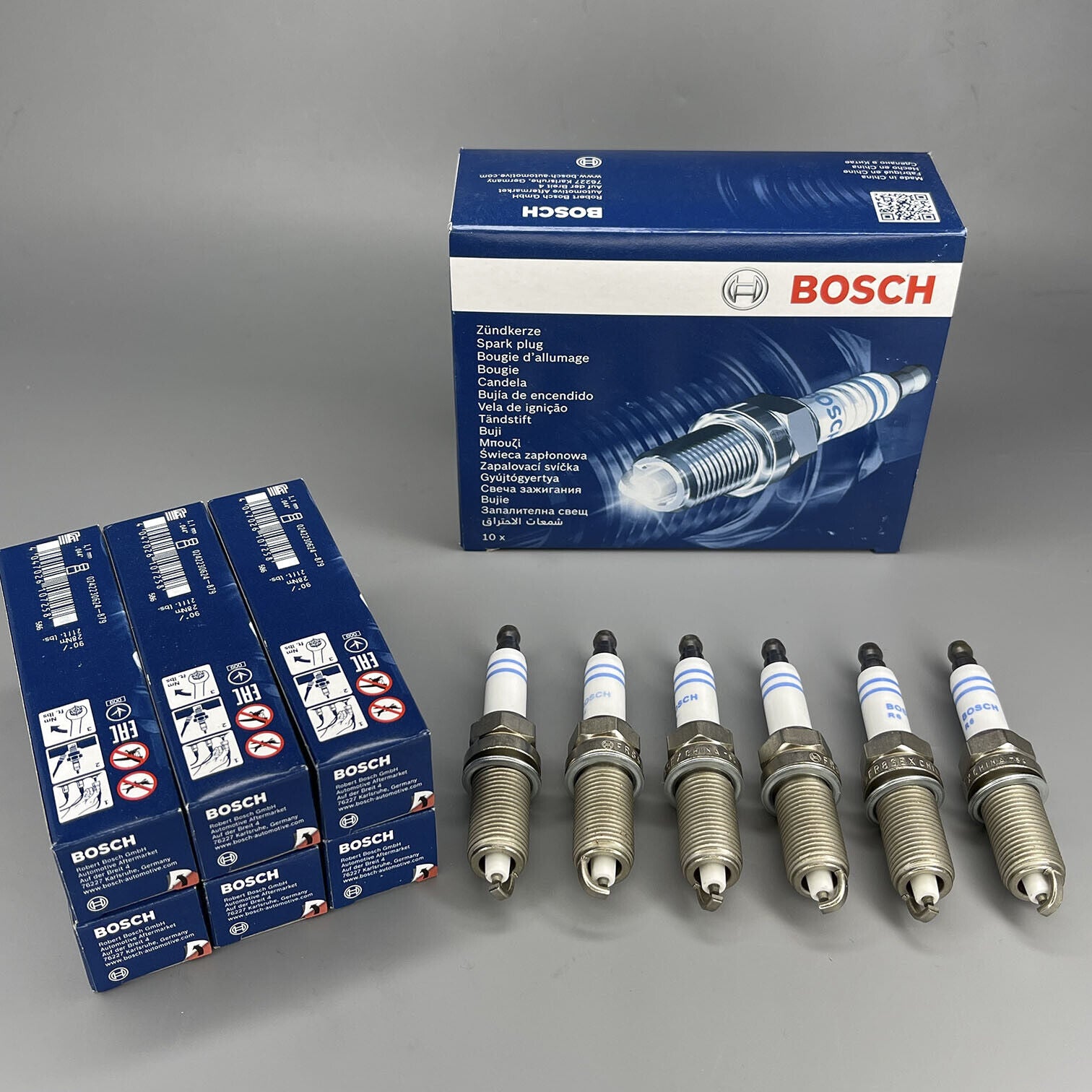 OE Bosch Nickel Spark Plug 6PCS For Chrysler 200 Dodge Dart Fiat 500X ...