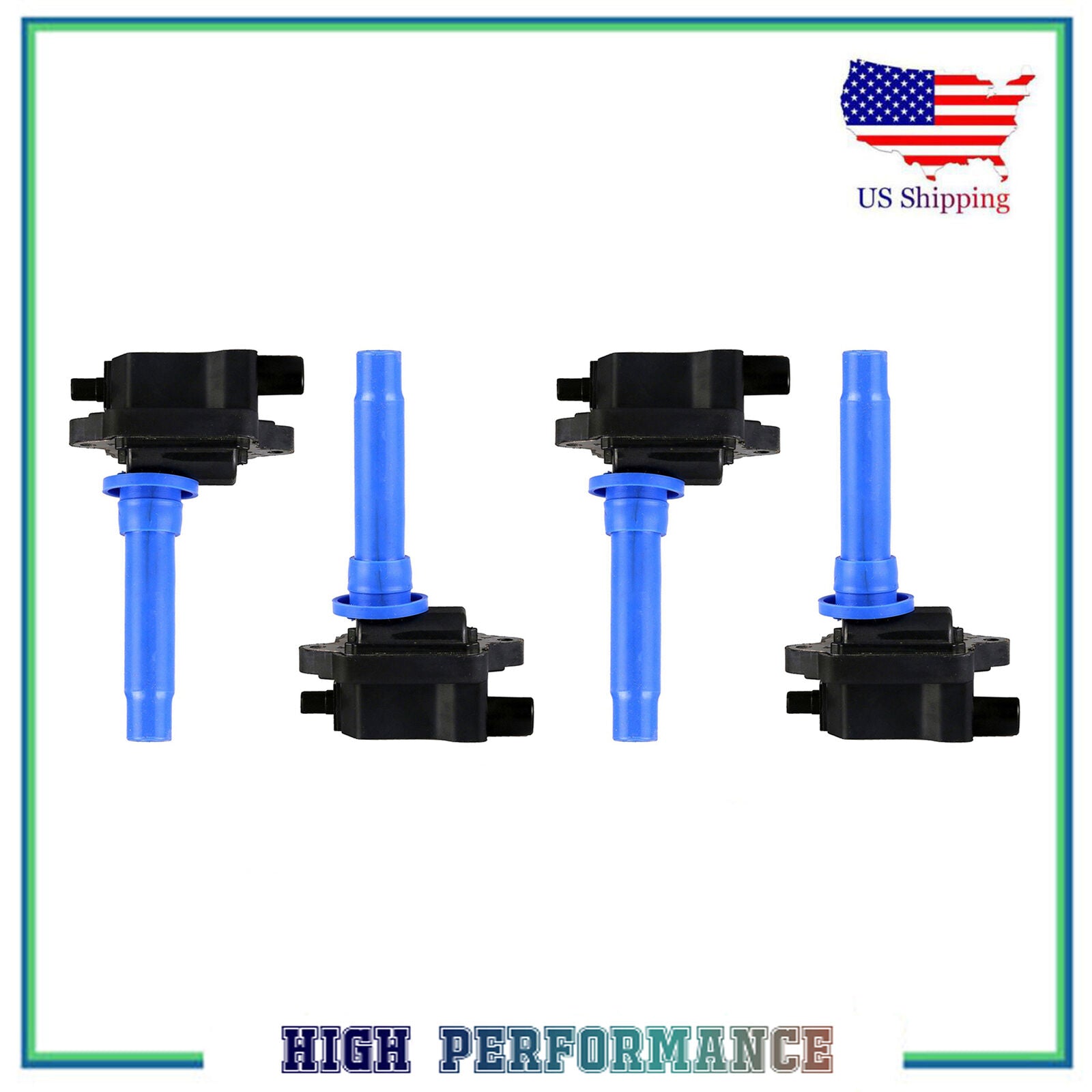 UF253 5C1185 0K247-18-100A 50026 Ignition Coil For 4PCS Kia Sephia Spe ...