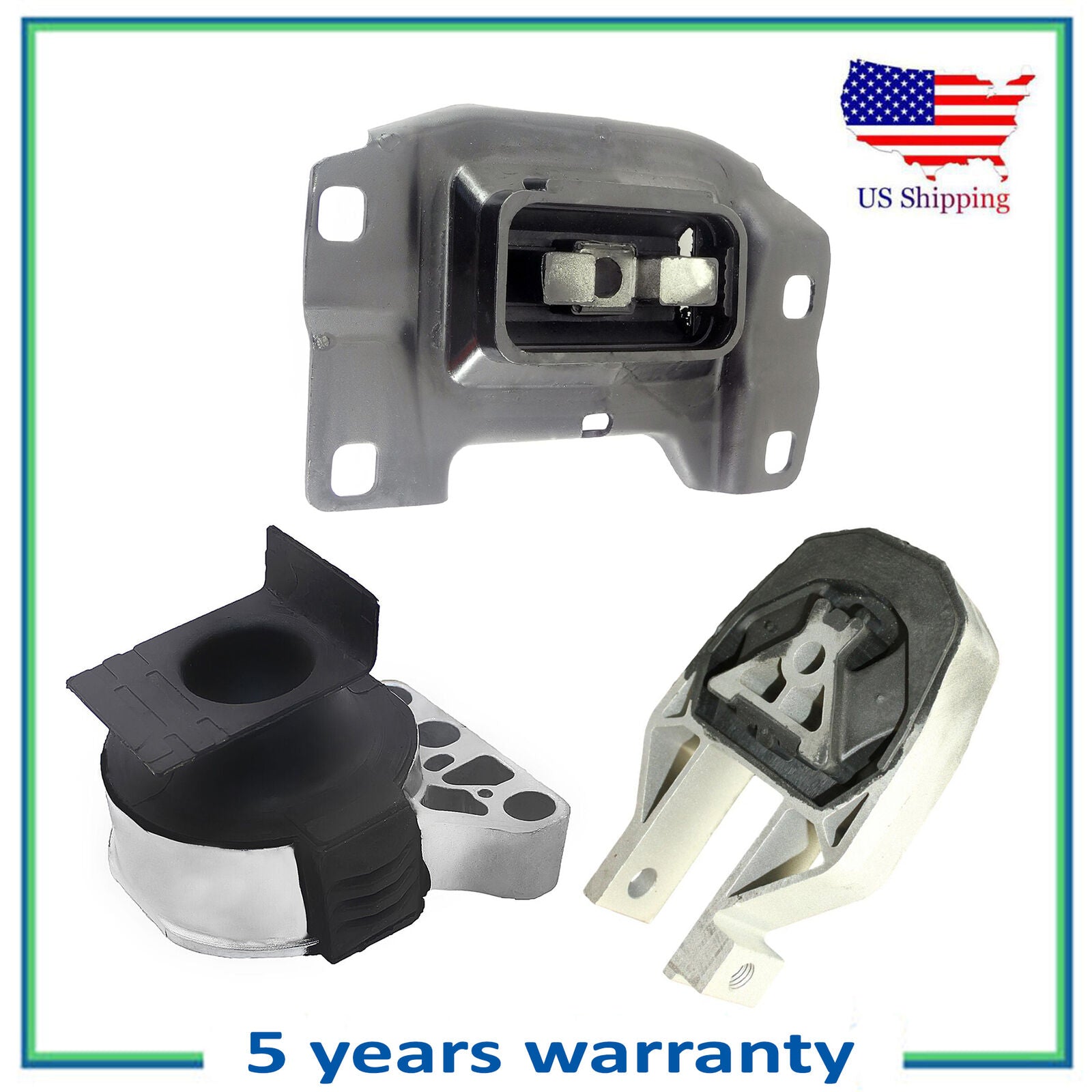 Engine & Trans Mount 3PCS. 13-17 for Ford Escape, Transit Connect 2.5L ...